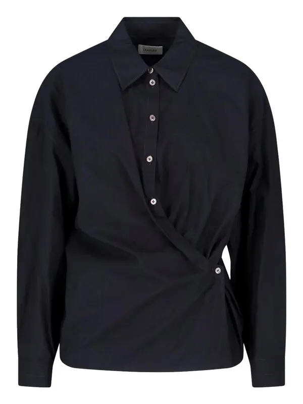 LEMAIRE Cotton And Silk Shirt - Black