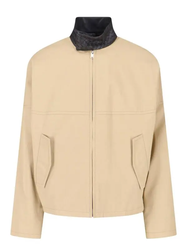 Bottega Veneta Cotton Gabardine Jacket - Beige