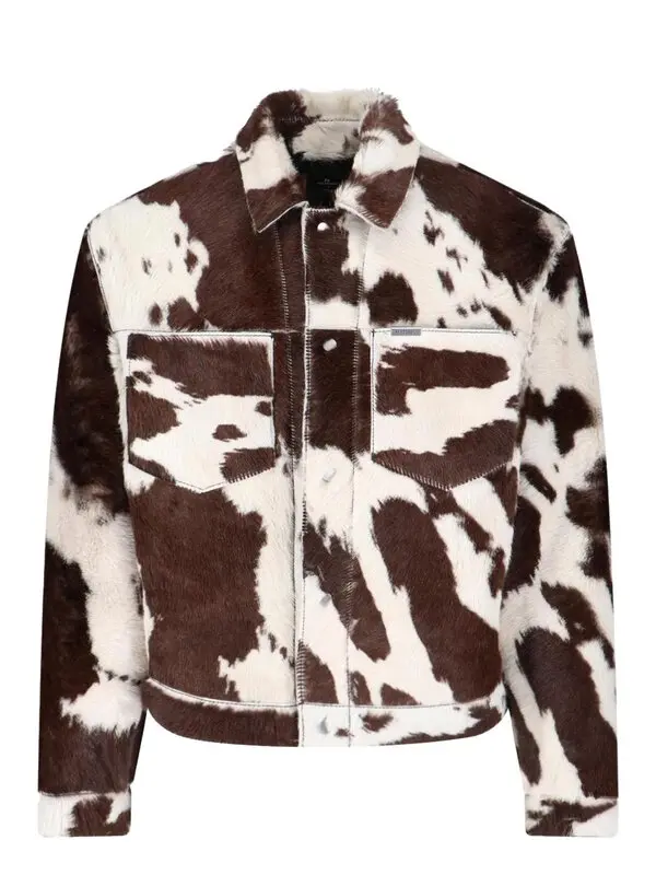 REPRESENT Animal Print Leather Jacket - Multi