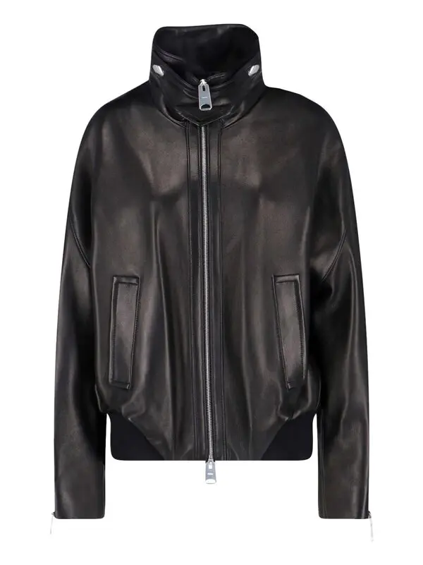 Khaite Hamett Leather Jacket - Black