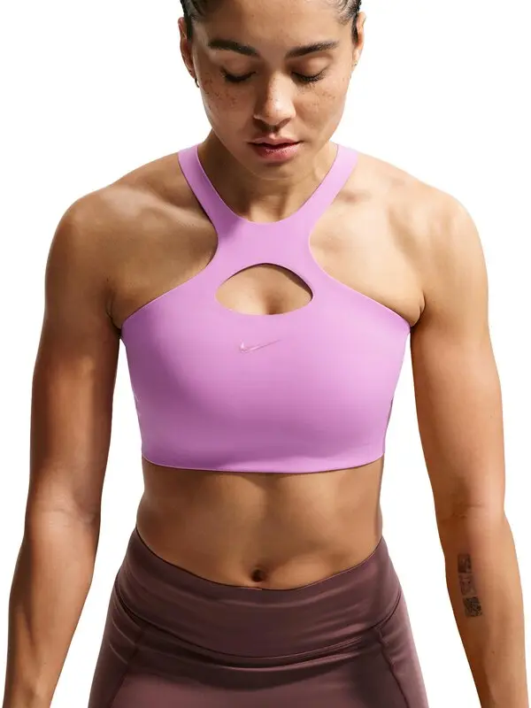 Nike Universa Medium-support Padded Sports Bra - Purple