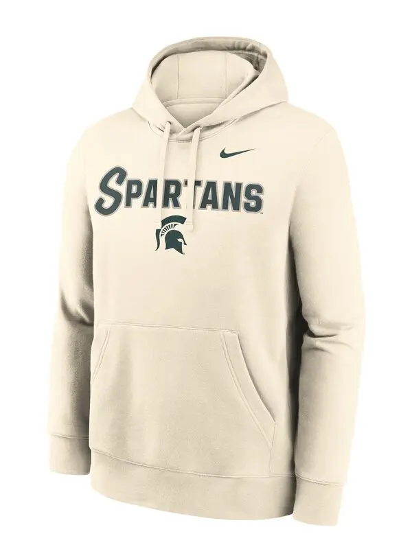 Nike Michigan State Primetime Club Pullover Hoodie - Brown