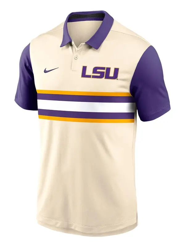 Nike Lsu Vapor Primary Logo Dri-fit College Polo - Brown