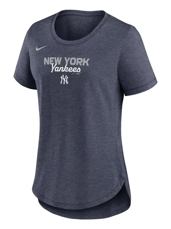 Nike New York Yankees Arched Team Name Mlb T-shirt - Blue