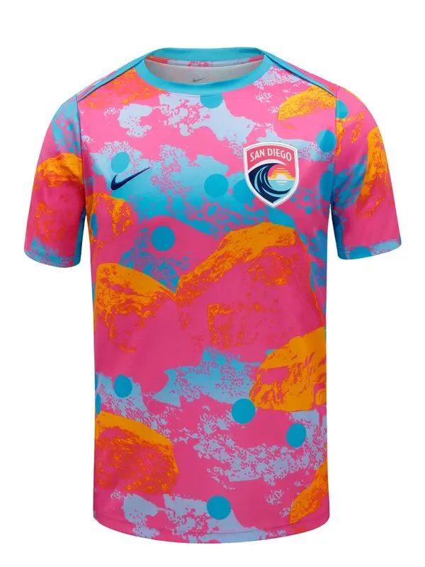 Nike San Diego Wave Fc Nwsl Short-sleeve Pre-match Top - Pink