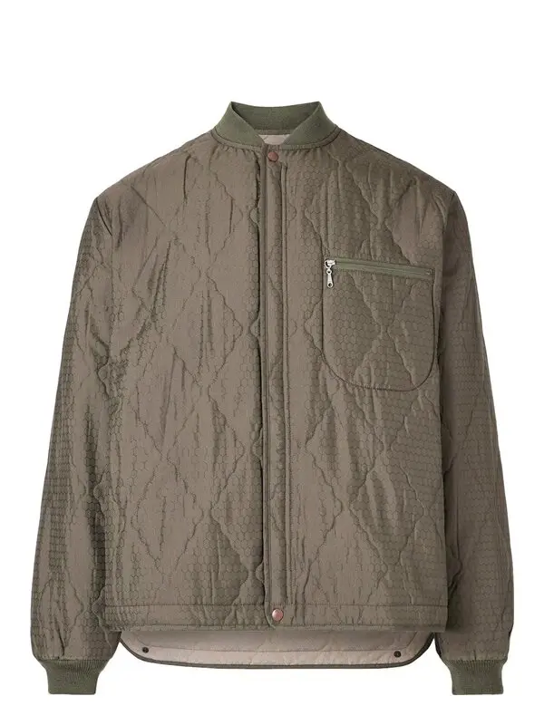 BEAMS Quilted Blouson Jacket - Green