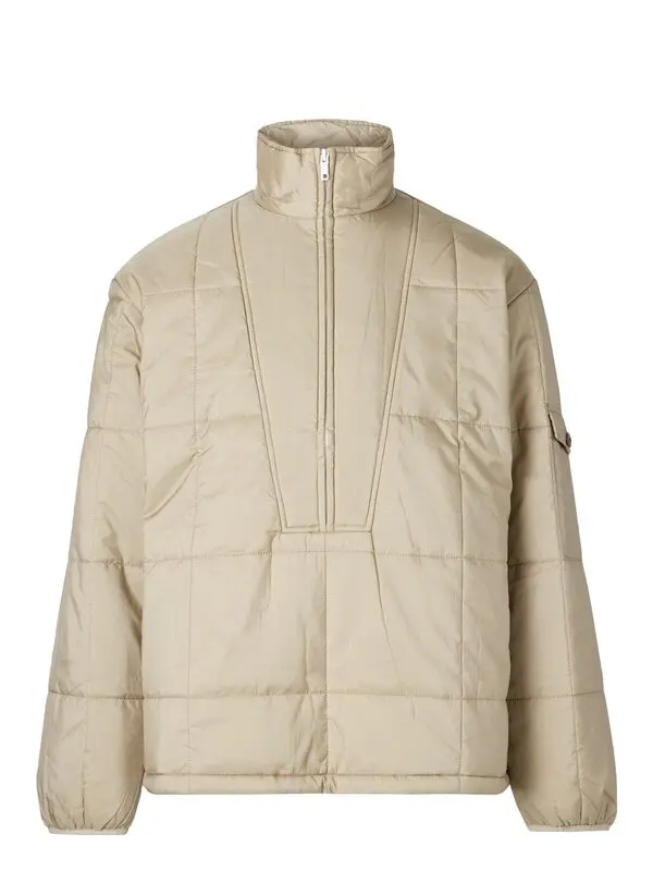 BEAMS Padded Funnel Neck Jacket - Neutrals