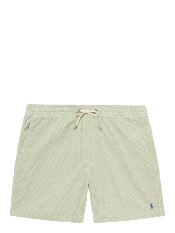 Polo Ralph Lauren Straight-leg Logo-embroidered Cotton-corduroy Drawstring Shorts - Green