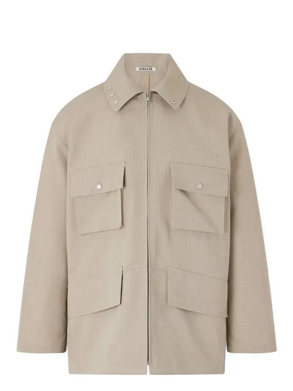 Auralee Wool-canvas Blouson Jacket - Neutrals