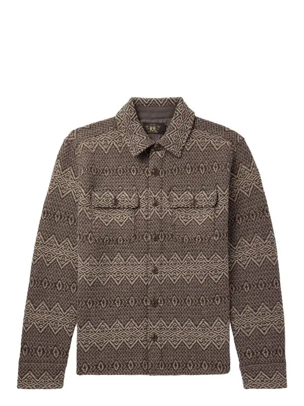 Ralph Lauren Jacquard-knit Wool Overshirt - Brown