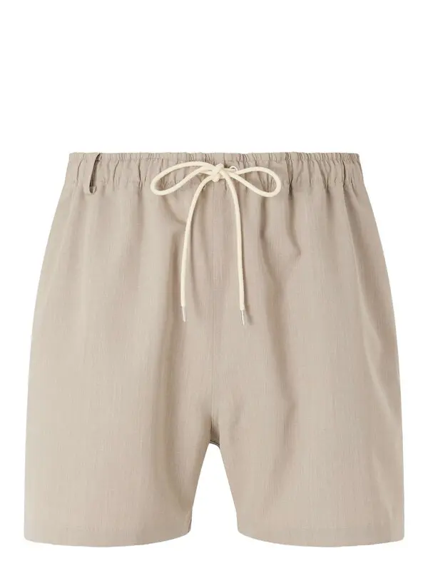 Auralee Wool Drawstring Shorts - Beige