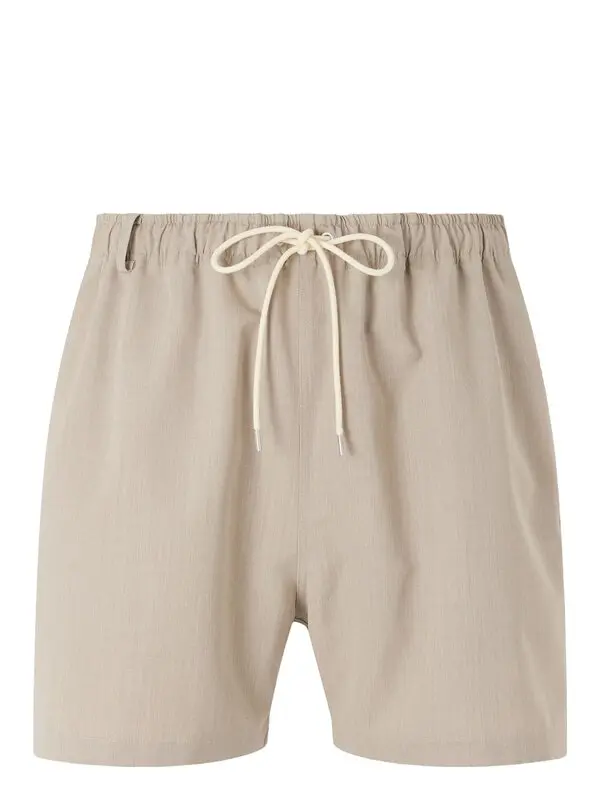 Auralee Wool Drawstring Shorts - Neutrals
