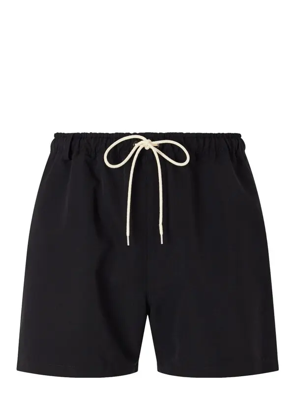 Auralee Wool Drawstring Shorts - Black