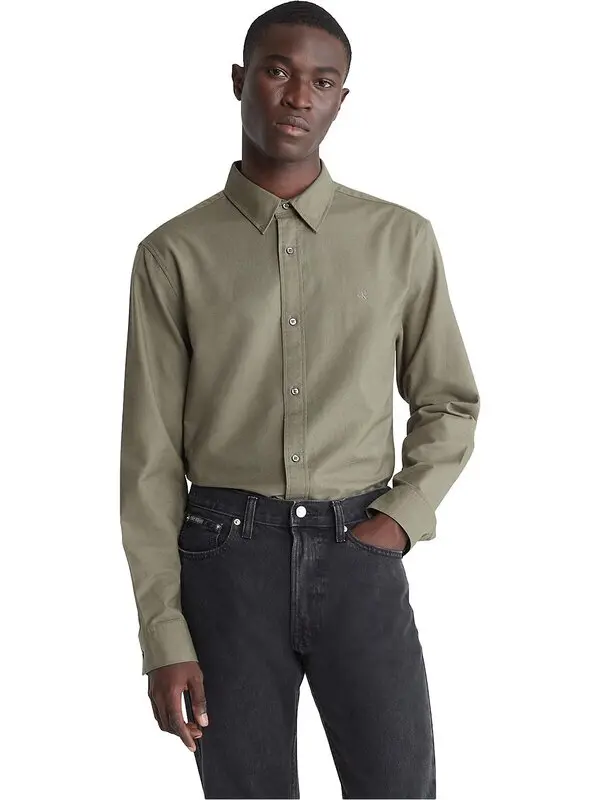 Calvin Klein Oxford Classic Shirt - Dusty Olive