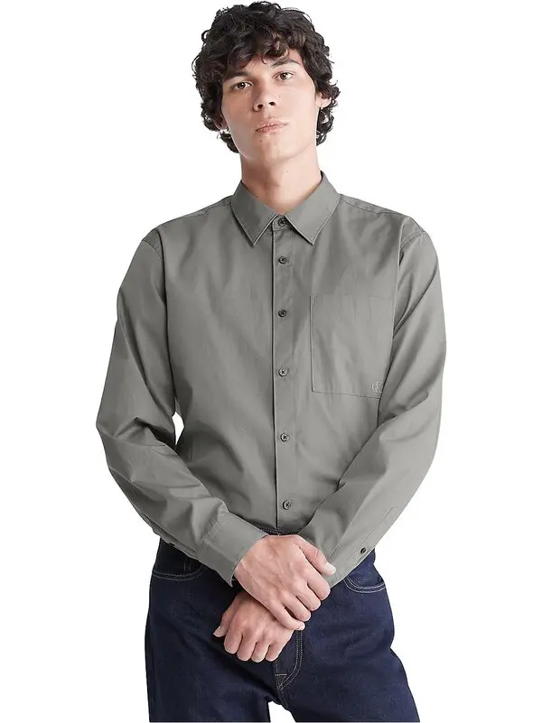 Calvin Klein Button-down Easy Shirt - Graphite