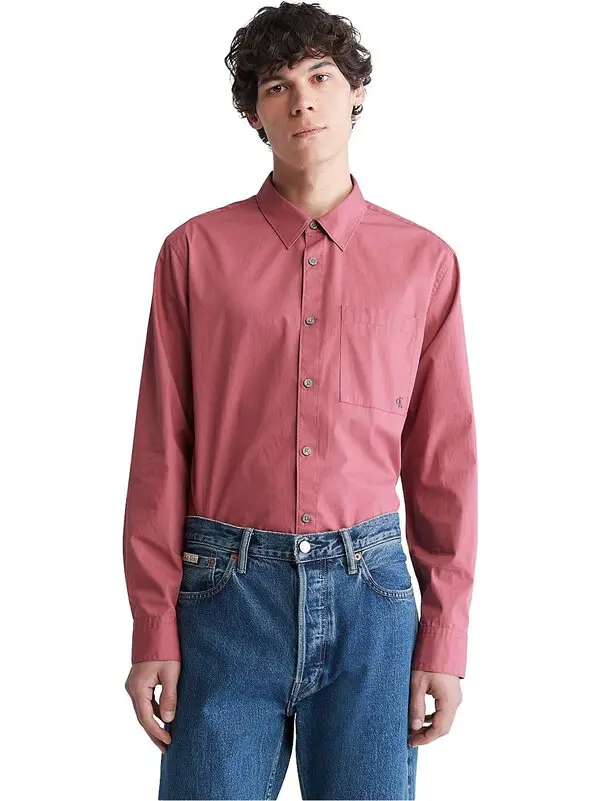 Calvin Klein Button-down Easy Shirt - Raspberry Blush