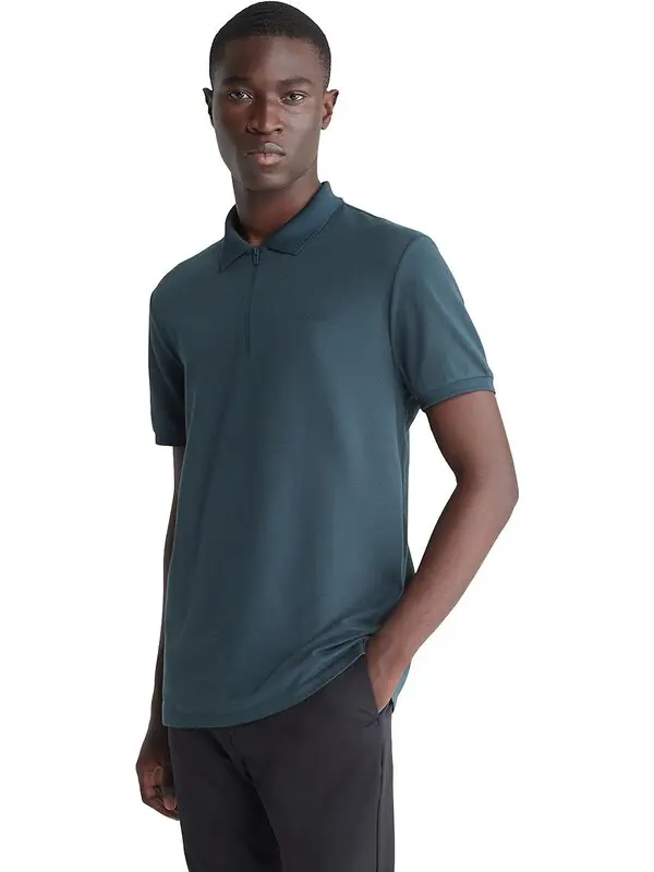 Calvin Klein Tech Zip Polo Shirt - Magical Forest