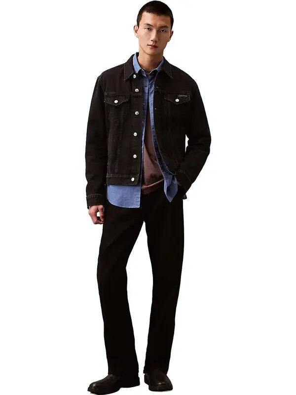 Calvin Klein Classic Denim Trucker Jacket - Black