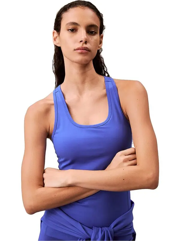 Calvin Klein Performance Embrace Racerback Tank Top - Dazzling Blue