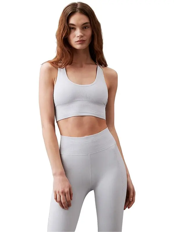 Calvin Klein Performance Seamless Medium Impact Sports Bra - Spray