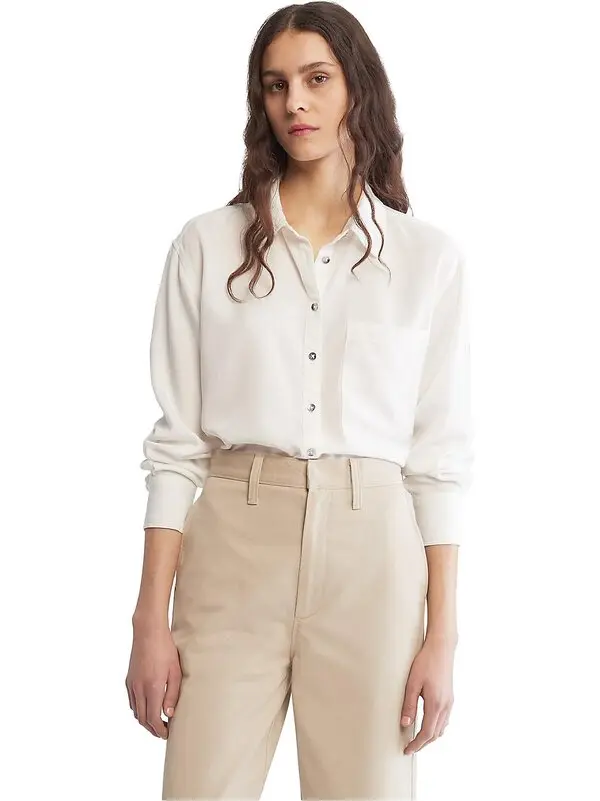 Calvin Klein Boyfriend Fit Button-down Shirt - White