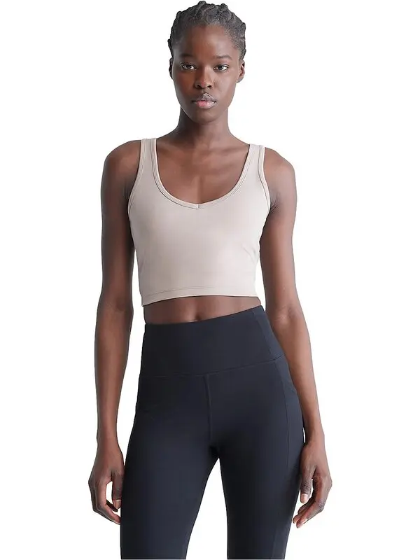 Calvin Klein Performance Embrace Low Impact V-neck Strappy Sports Bra - Moonrock
