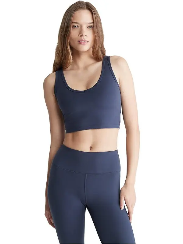 Calvin Klein Performance Embrace Low Impact V-neck Strappy Sports Bra - Onyx