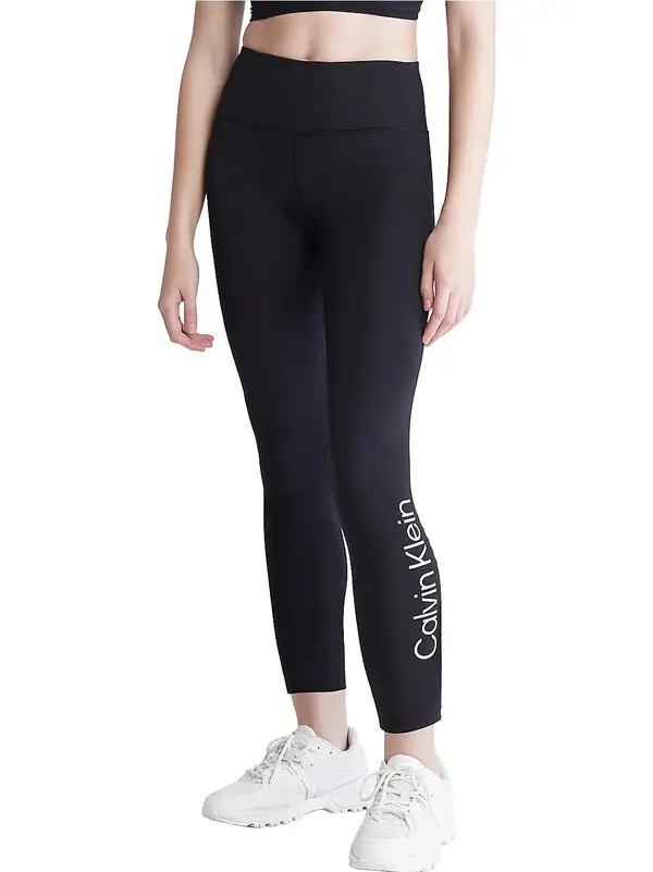 Calvin Klein Performance Sleek High Rise 7/8 Leggings - Black