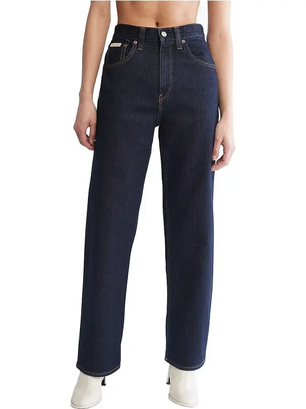 Calvin Klein Ultra High Straight Indigo Jeans - Dark Rinse