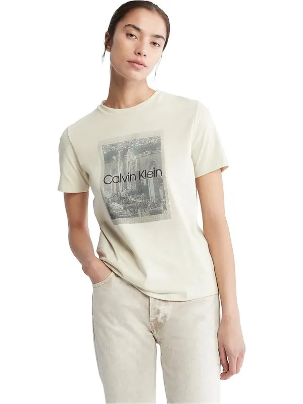 Calvin Klein Floral Graphic Relaxed T-shirt - Asparagus