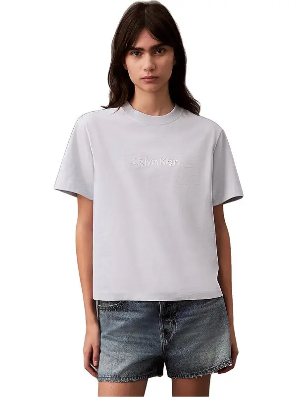 Calvin Klein Standard Logo Boxy Fit Crewneck T-shirt - Plein Air