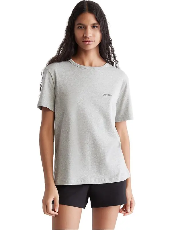 Calvin Klein Icon Cotton Modal Lounge Crewneck T-shirt - Grey Heather
