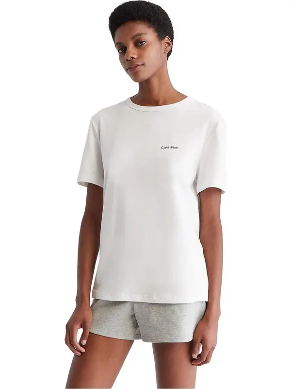 Calvin Klein Icon Cotton Modal Lounge Crewneck T-shirt - White