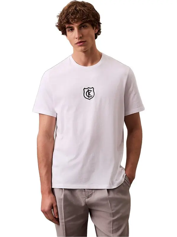 Calvin Klein Emblem Logo Graphic Classic T-shirt - Brilliant White