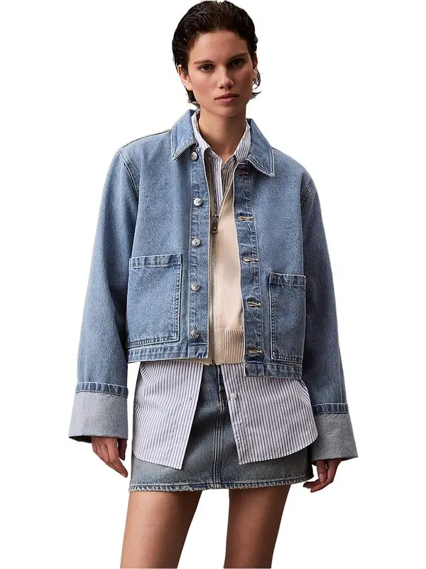 Calvin Klein Denim Trucker Jacket - Blue Escape