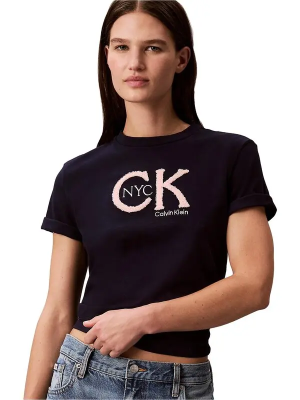 Calvin Klein Nyc Monogram Graphic T-shirt - Baritone Blue