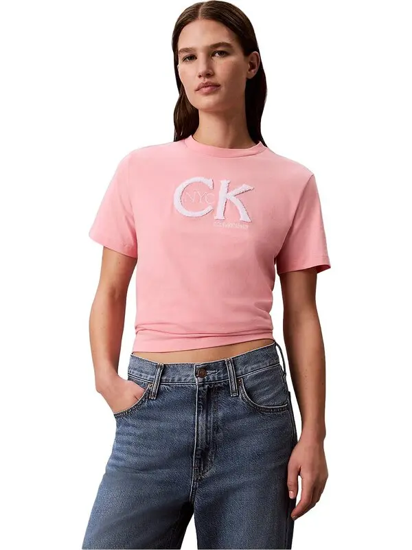 Calvin Klein Nyc Monogram Graphic T-shirt - Soft Berry
