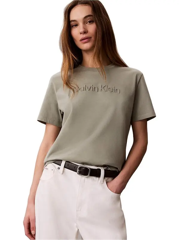 Calvin Klein Classic Logo Tee - Shadow