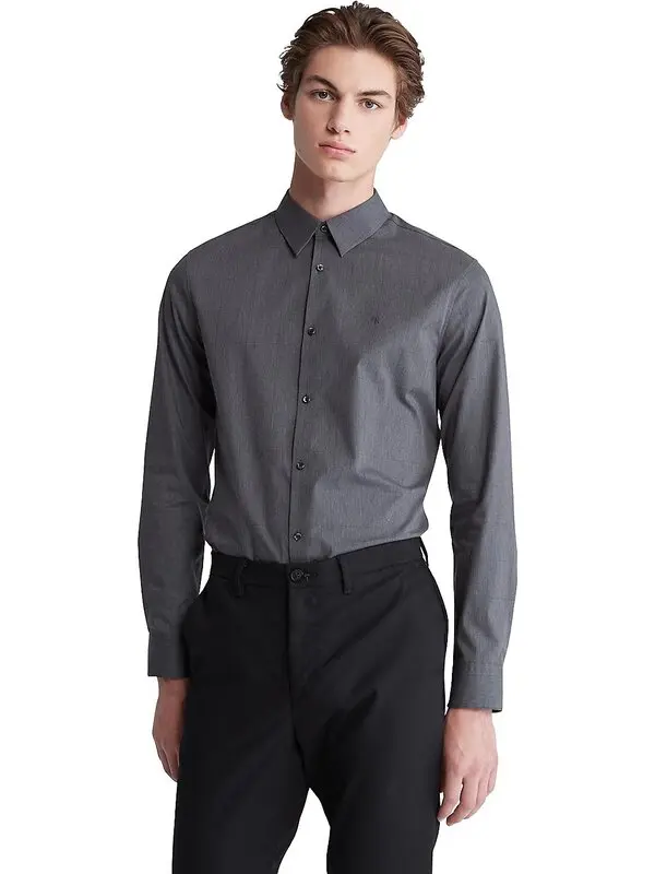 Calvin Klein Windowpane Slim Stretch Button-down Shirt - Magical Forest
