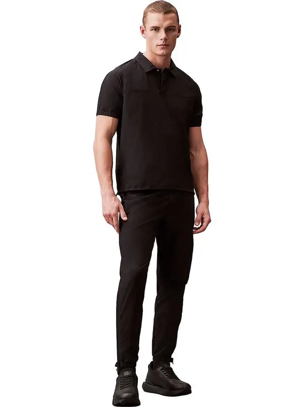 Calvin Klein Sport Future Icon Woven Polo Shirt - Black Beauty