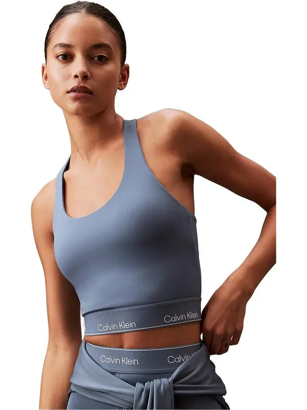 Calvin Klein Modern Sport Cropped Tank Top - Ceramic Blue