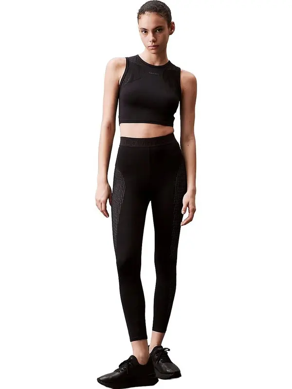 Calvin Klein Sport Future Icon Mesh 7/8 Leggings - Black