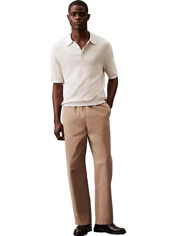 Calvin Klein Soft Cotton Pull-on Pants - Greige