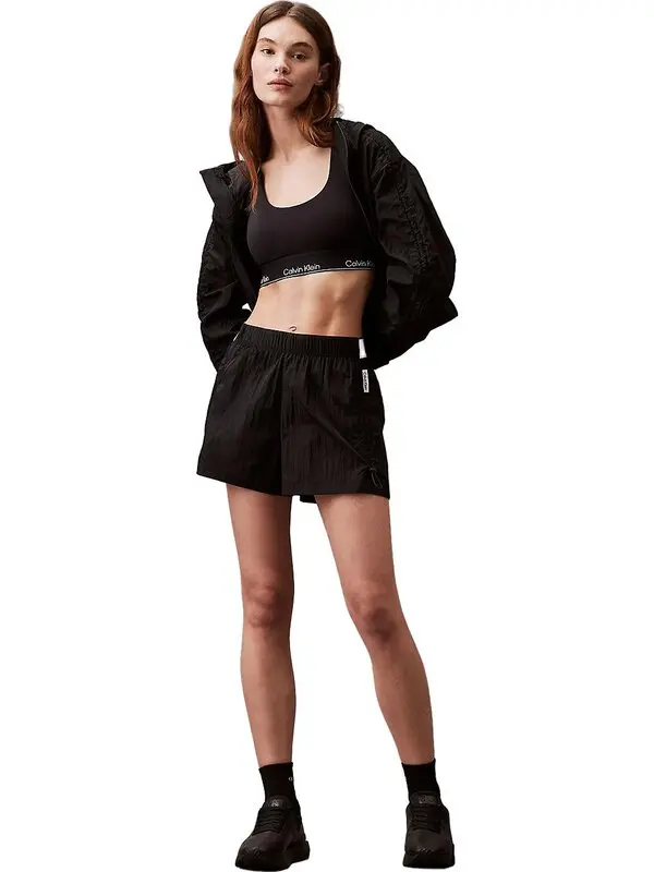 Calvin Klein Crinkle Nylon Woven Shorts - Black