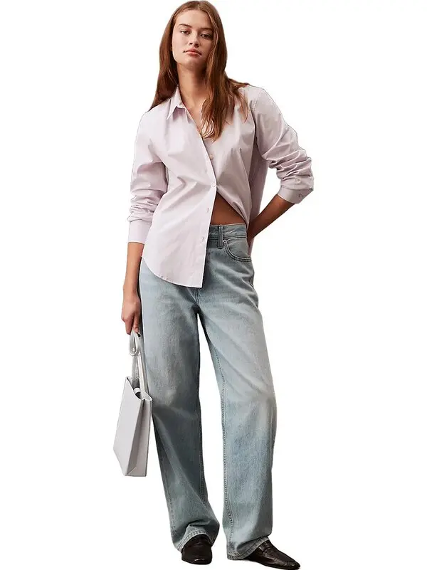 Calvin Klein Poplin Stretch Shirt - Orchid Hush