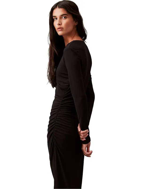Calvin Klein Refined Jersey Wrap Dress - Black Beauty
