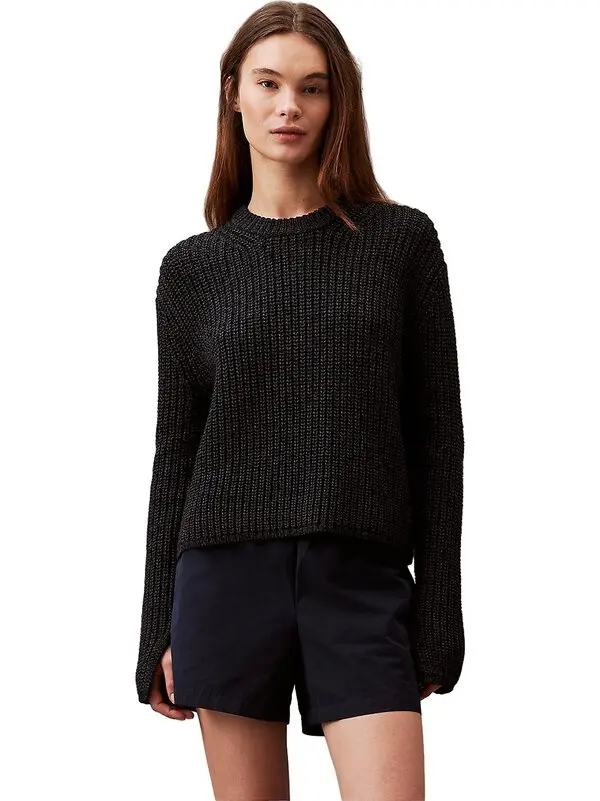 Calvin Klein Tech Cotton Blend Pull-on Shorts - Dark Sapphire