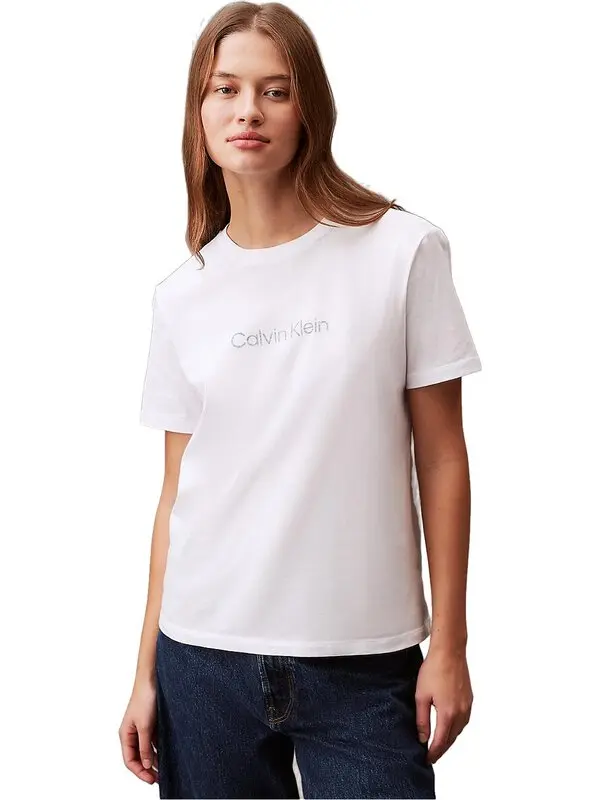 Calvin Klein Classic Fit T-shirt With Logo - Brilliant White