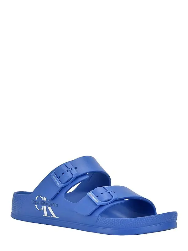 Calvin Klein Zion Double Strap Slide Sandal - Seaway/rinse / Nile