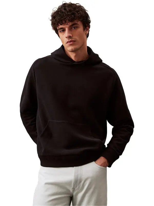 Calvin Klein Luxe Terry Hoodie - Black Beauty